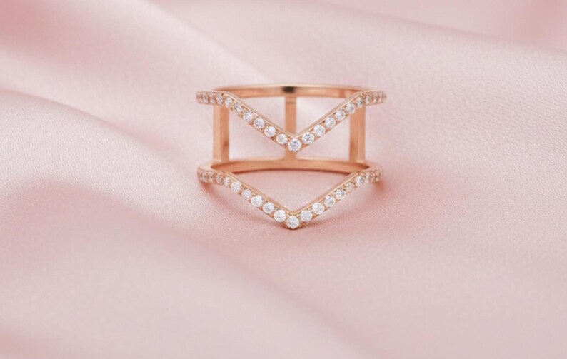 Moissanite Ring Enhancer 925 Silver Stackable Ring for Her - Etsy