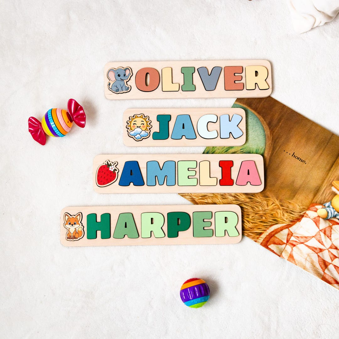 Wooden Name Puzzles - Personalized Gifts for Toddlers - Etsy