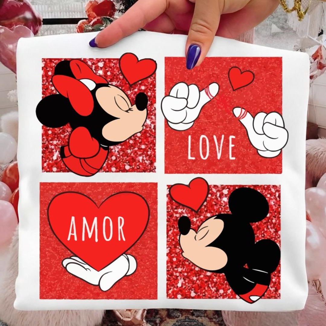 Mickey and Minnie Valentine PNG | Pinky Swear Love Sublimation | Disney ...