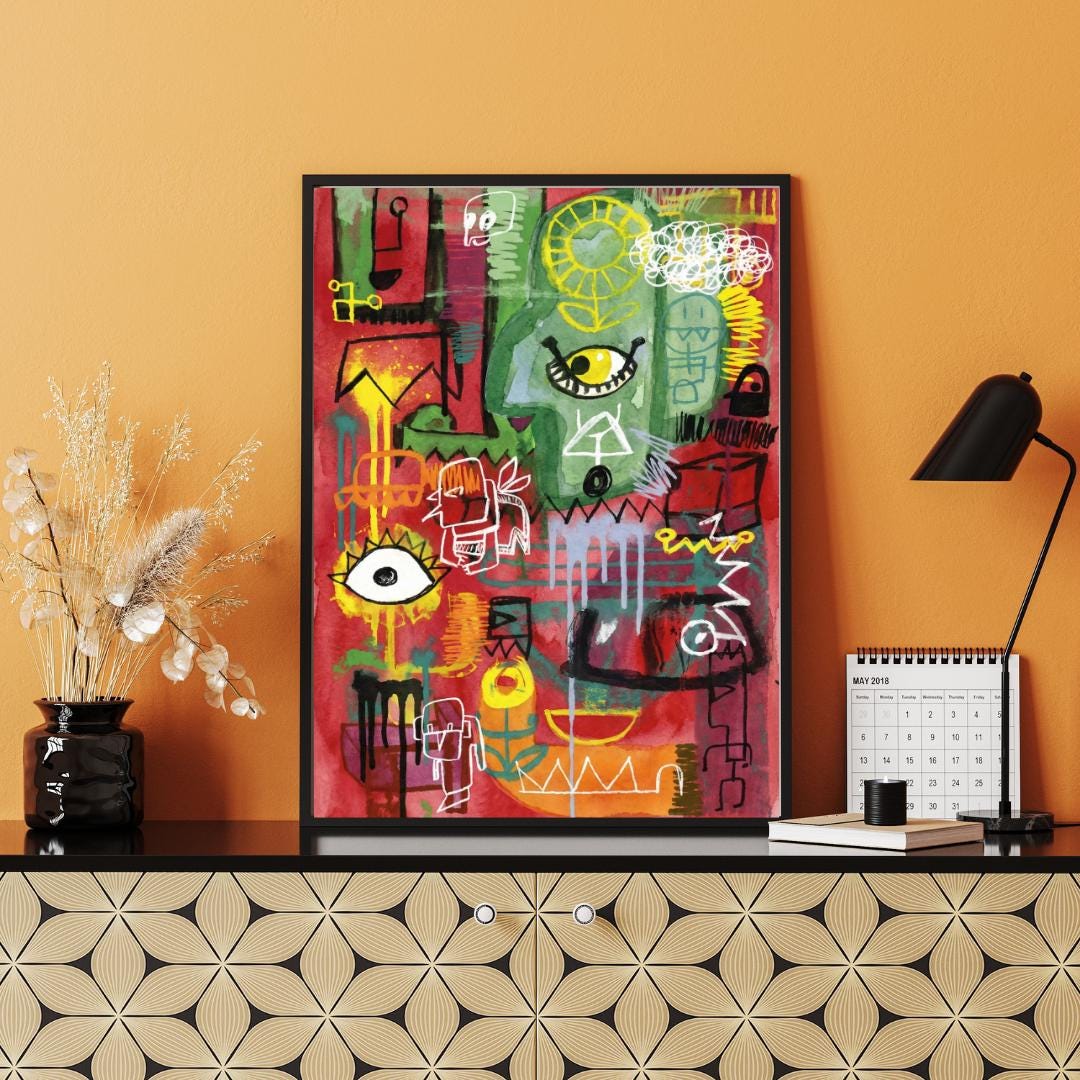 Decorative A3 Poster "graffiti" | Minimalist Wall Art | 29.7x42 Cm ...