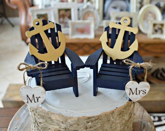 Navy Cake Topper - Etsy
