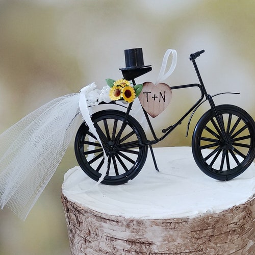 Bicycle-wedding-cake Topper-sports-grooms - Etsy