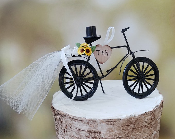 Bicycle-wedding-cake Topper-sports-grooms - Etsy