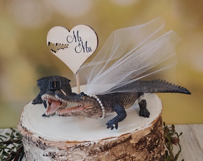 Alligator Lover Wedding Cake Topper Florida Gators Mascot University of ...
