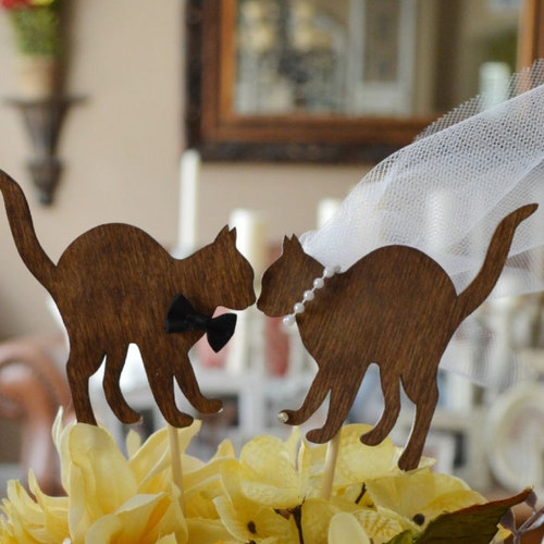 Custom Cat Bride & Groom Cake Topper Cat Wedding Cake | Etsy UK