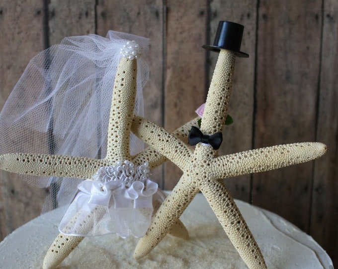 Star Fish Cake Topper-beach Themed Wedding Cake Topper - Etsy