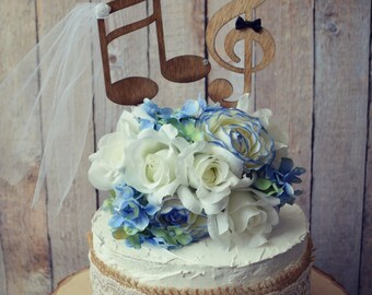 Music note wedding cake topper singer musician treble clef | Etsy