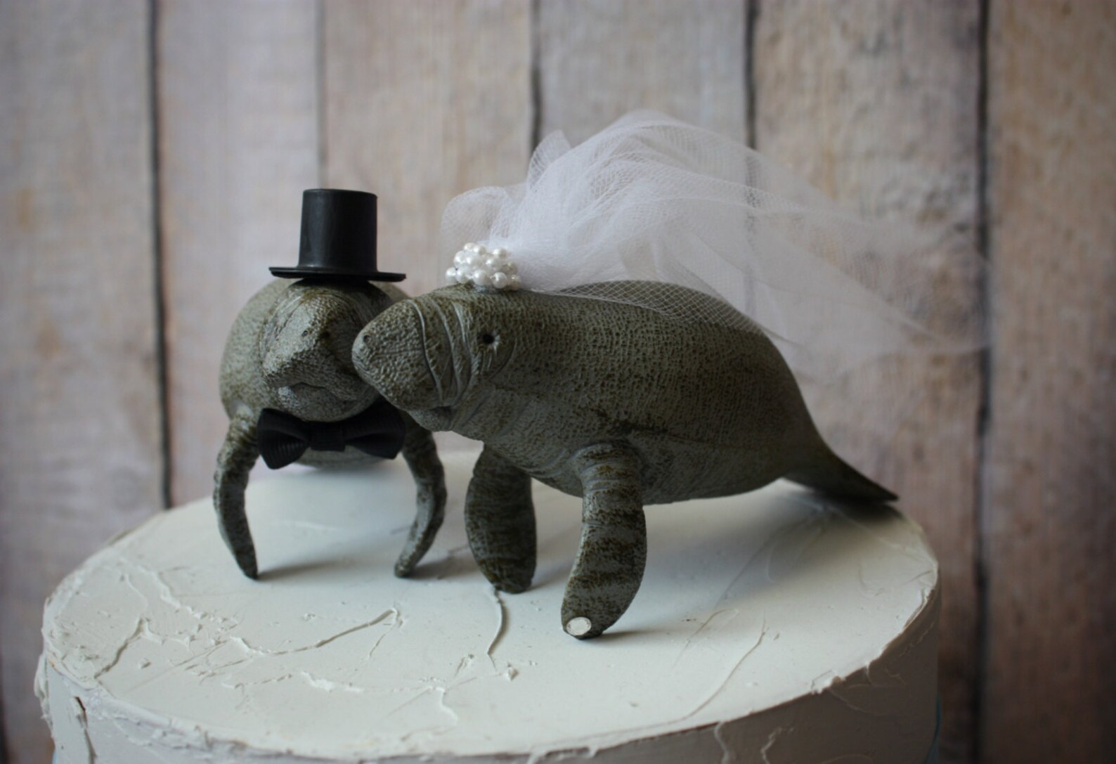 Manatee Couple Wedding Cake Topper-beach Wedding-beach Wedding - Etsy