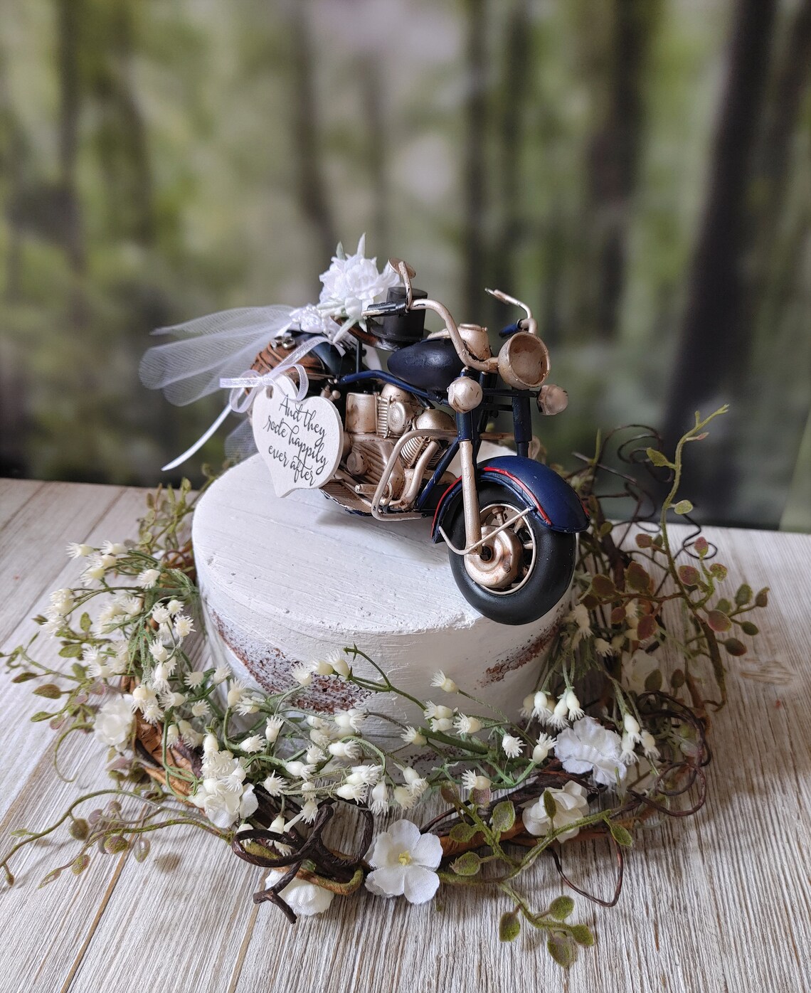 Motorcycle-ring Holder Cake Topper-ring Bearer-harley Rider-bride-groom ...