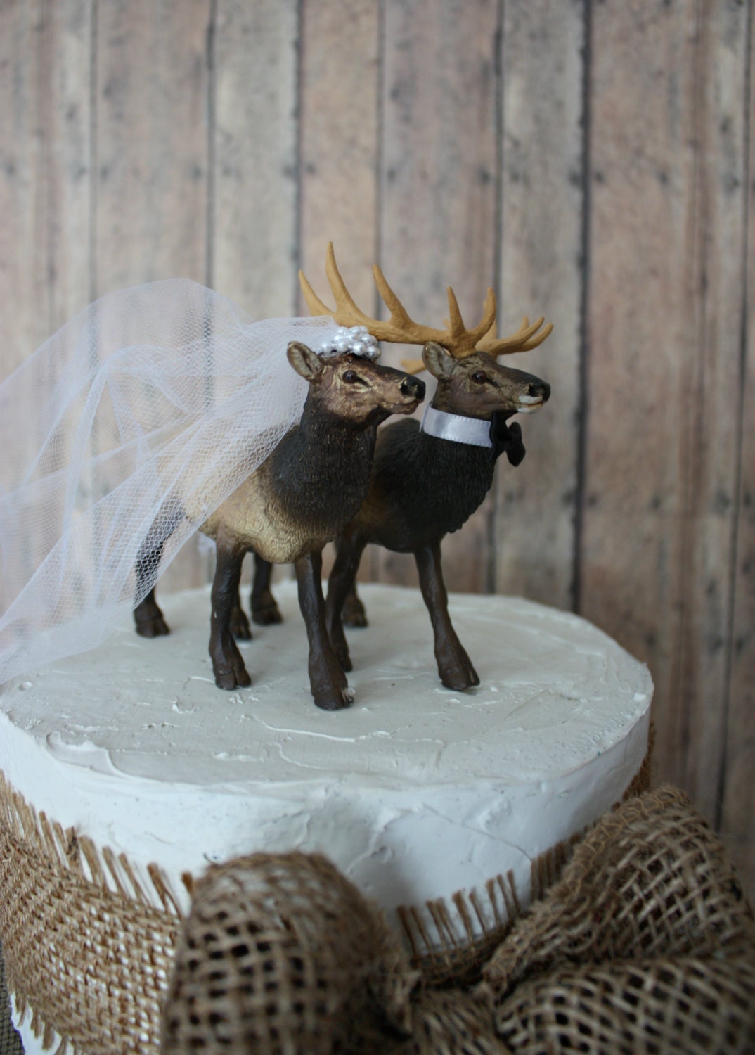 Elk-elk Hunter-wedding Cake Topper-hunting - Etsy