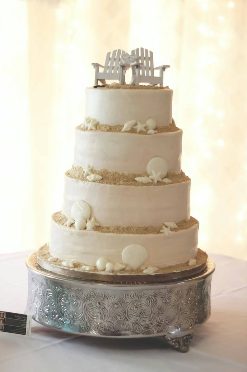 White Adirondack Chairs-beach Chairs-beach-wedding-cake Topper ...