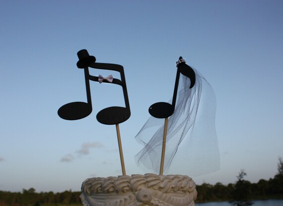 Music Lover Wedding Cake Topper-music Notes-musician-wedding | Etsy