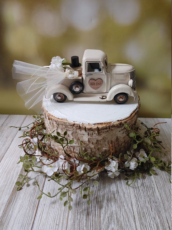 Rustic Vintage Wedding Cake Toppers