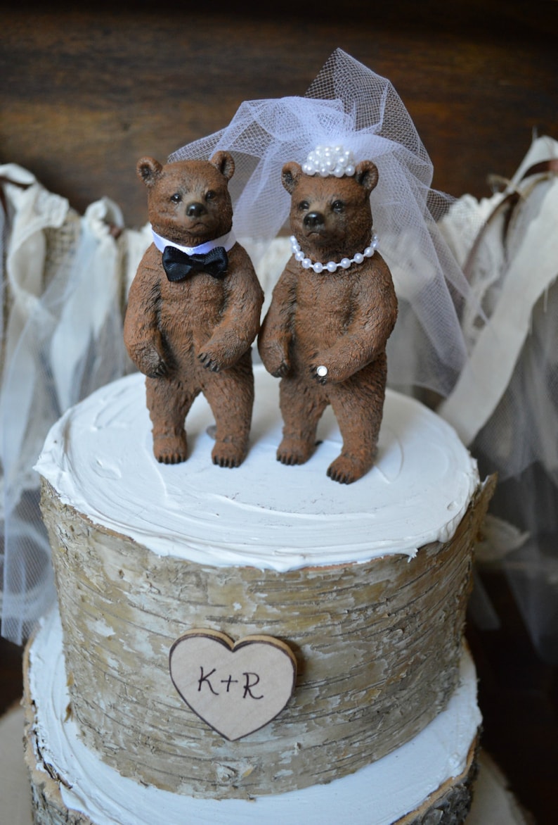 Bear wedding cake topper-bears-bear lover-black bear-grizzley | Etsy