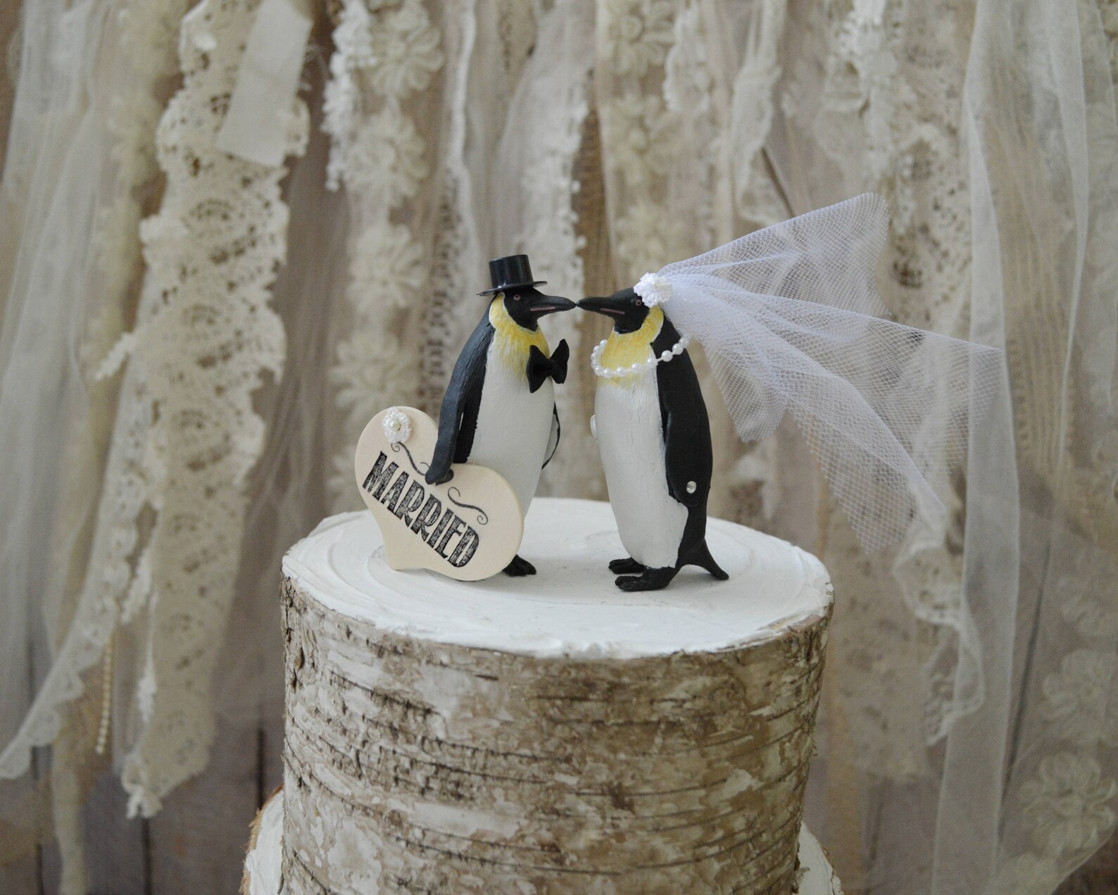 Penguin-wedding-cake Topper-penguin - Etsy