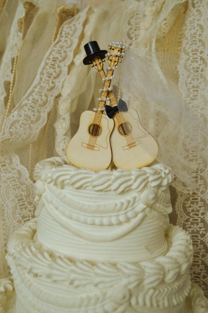 Party Supplies Singer And Guitarist Cake Topper,Wedding Cake Topper ...