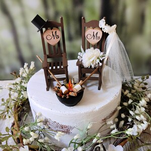 Rocking Chair-cake Topper-rustic-shabby-woodlands-mr.and Mrs-country ...