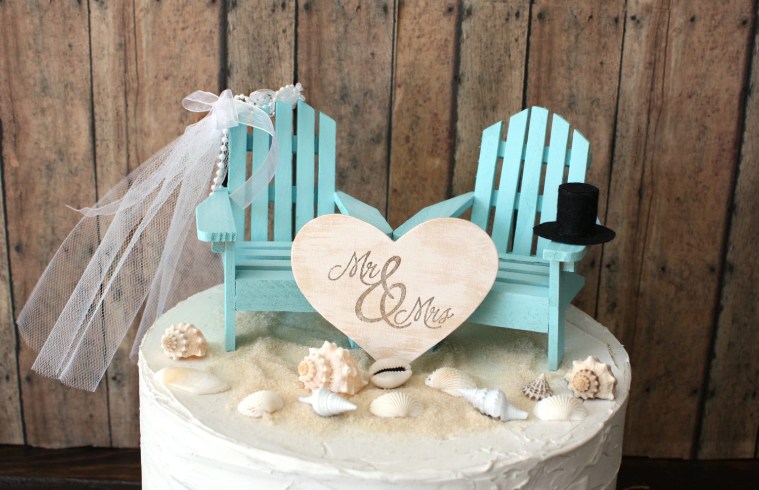 Custom Adirondack Chairs Wedding Cake Topper-beach Wedding-destination ...