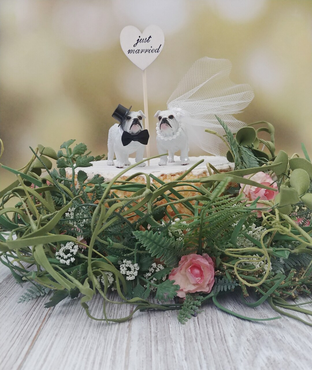 Georgia Bulldogs Wedding Cake Topper DAWGS Mascot Solid White English ...