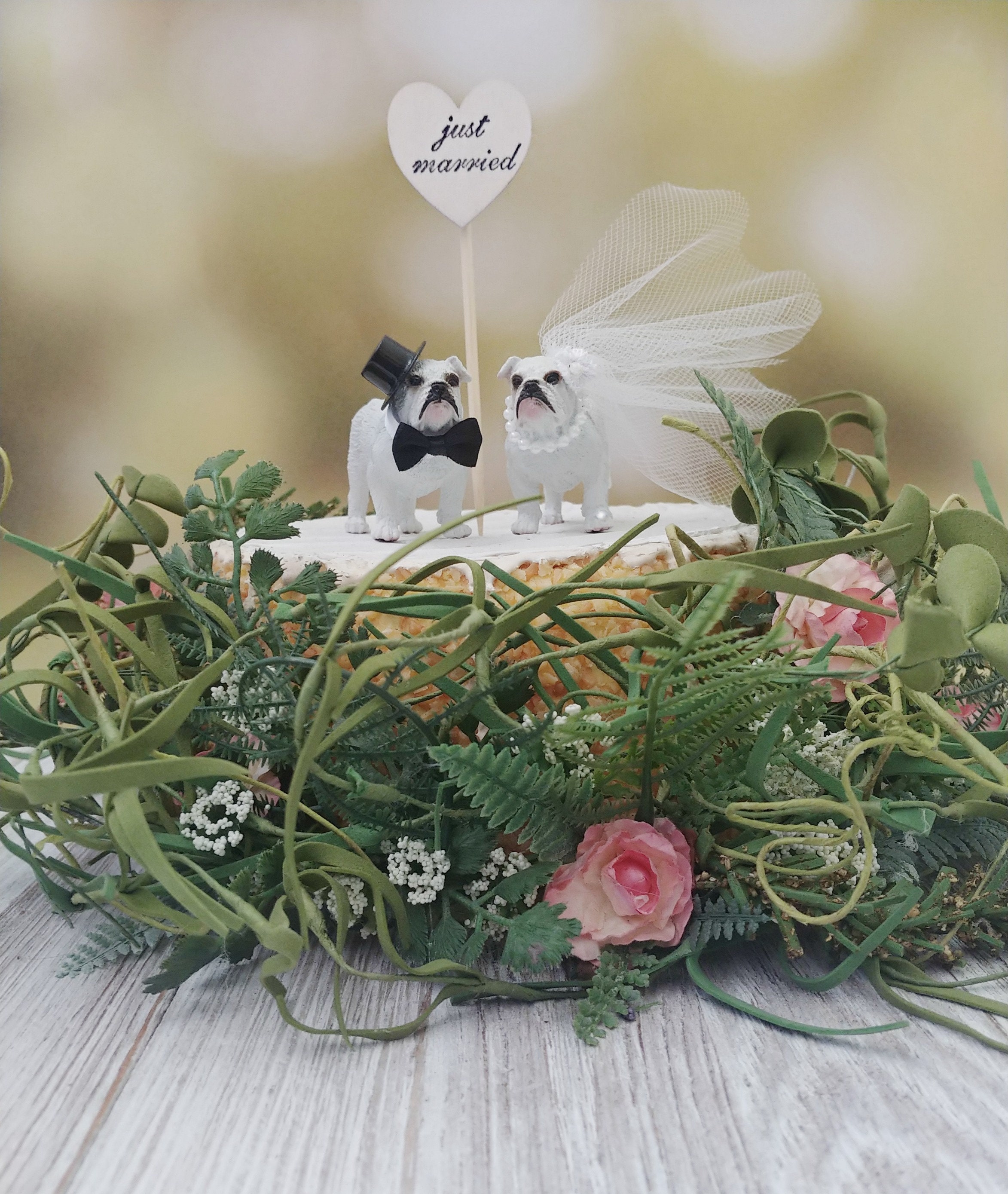Georgia Bulldogs Wedding Cake Topper DAWGS Mascot Solid White English ...