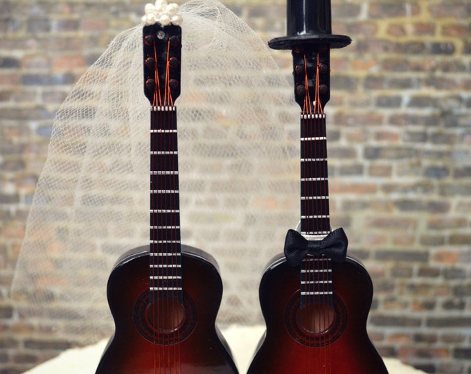 Guitar Wedding Cake Topper-musician-wedding Cake Topper-guitar-music ...