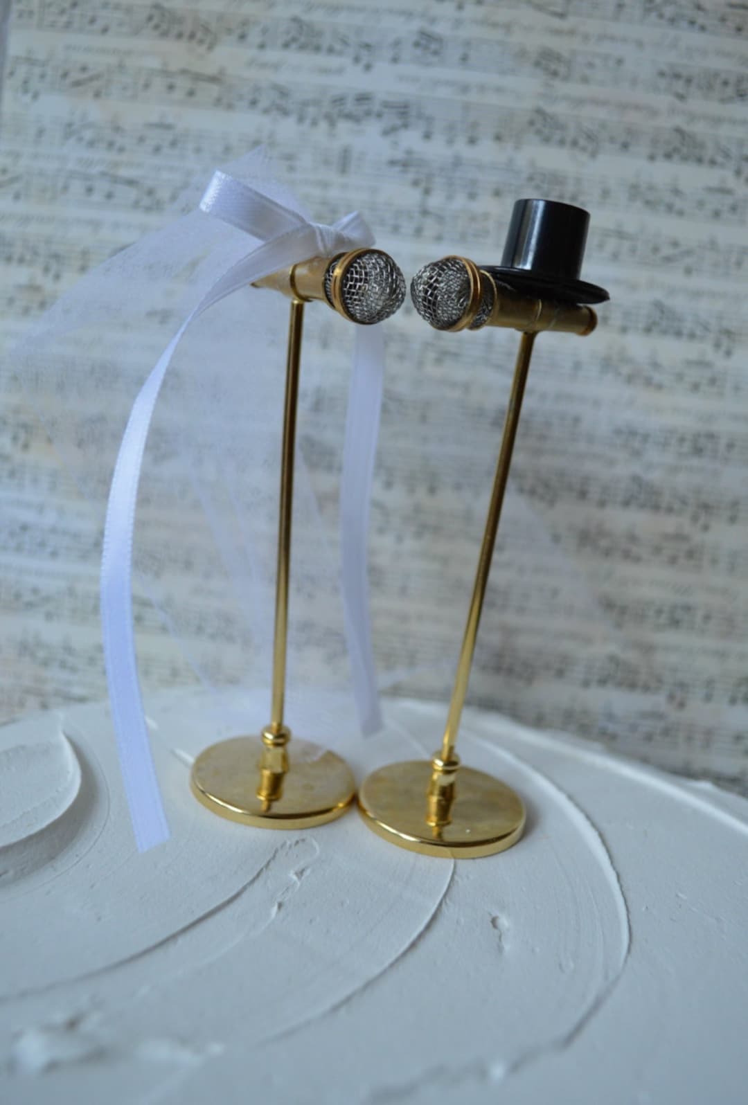 Wedding-karaoke-singer-cake Topper-musician-music-bride-groom ...
