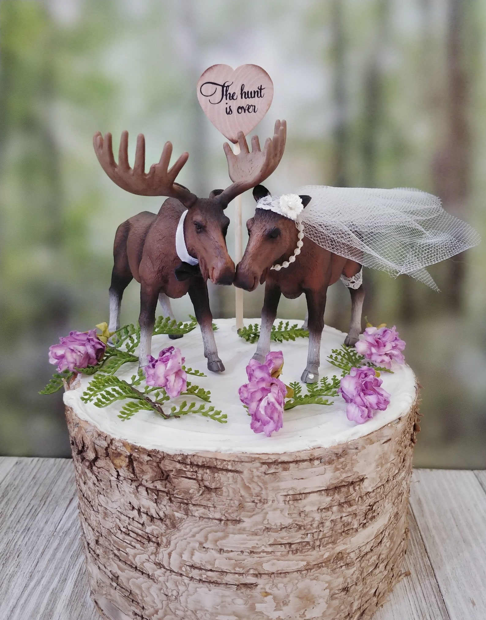 Moose Wedding Cake Topper-alaskan Moose-moose Cake Topper-rustic Cake ...