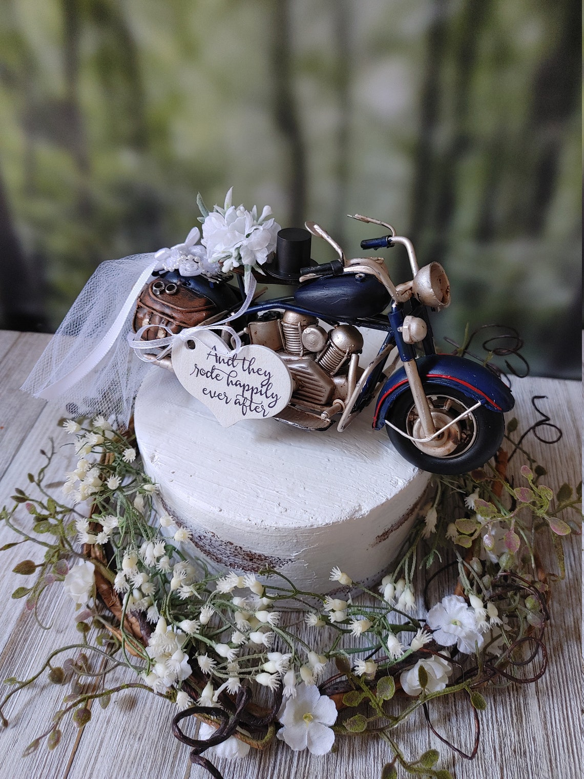 Motorcycle-ring Holder Cake Topper-ring Bearer-harley Rider-bride-groom ...
