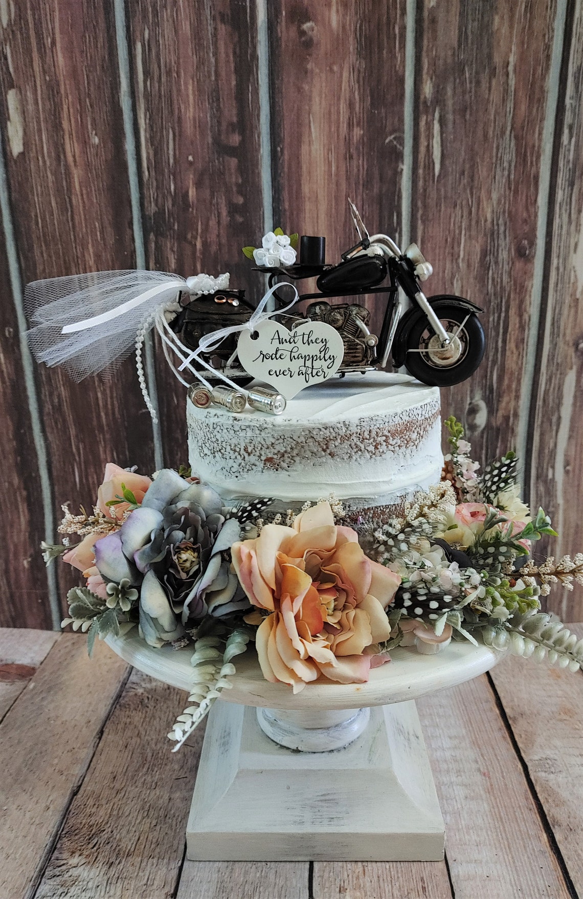 Motorcycle Wedding Cake Topper Harley Rider Motorcycle Theme - Etsy