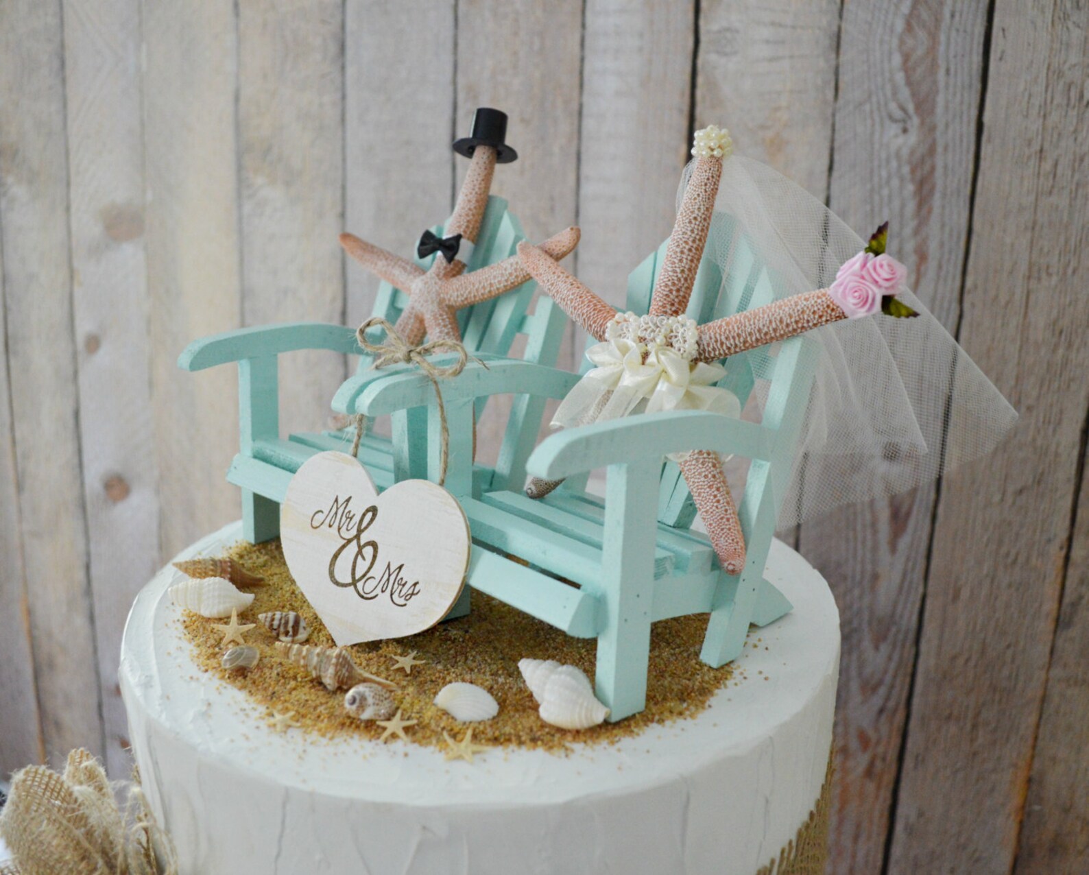 Beach chairs aqua blue coral beach destination wedding | Etsy