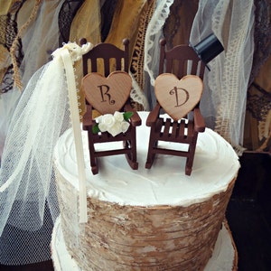 Rocking Chair-cake Topper-rustic-shabby-woodlands-mr.and Mrs-country ...