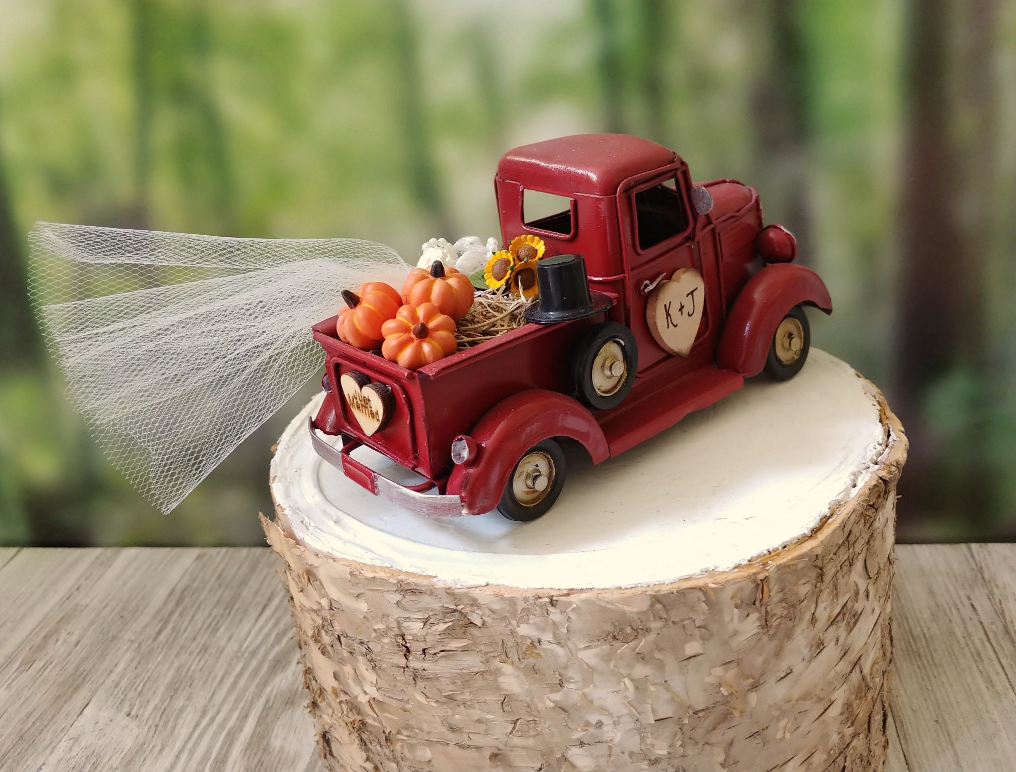 Pickup truck wedding cake topper old fashioned truck vintage | Etsy