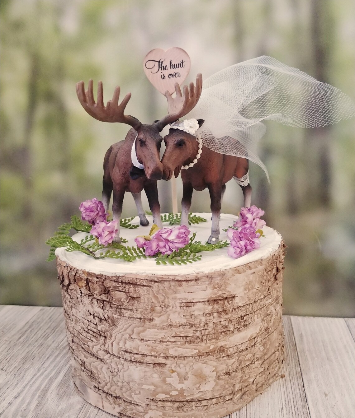 Moose Wedding Cake Topper-alaskan Moose-moose Cake - Etsy