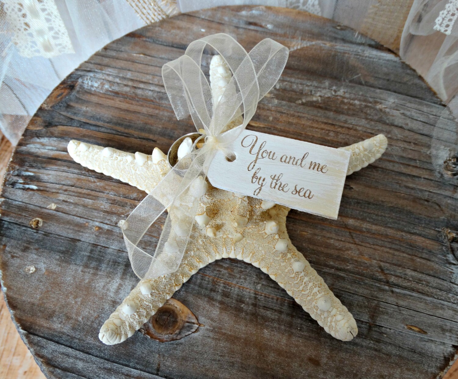 Large-starfish-wedding-ring Holder-beach Wedding-destination-ring ...