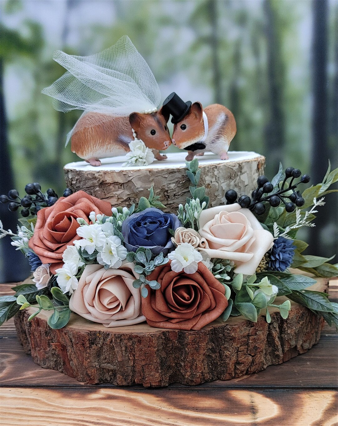 Hamster Wedding Cake Topper Small Animal Zoo Wedding Pocket - Etsy