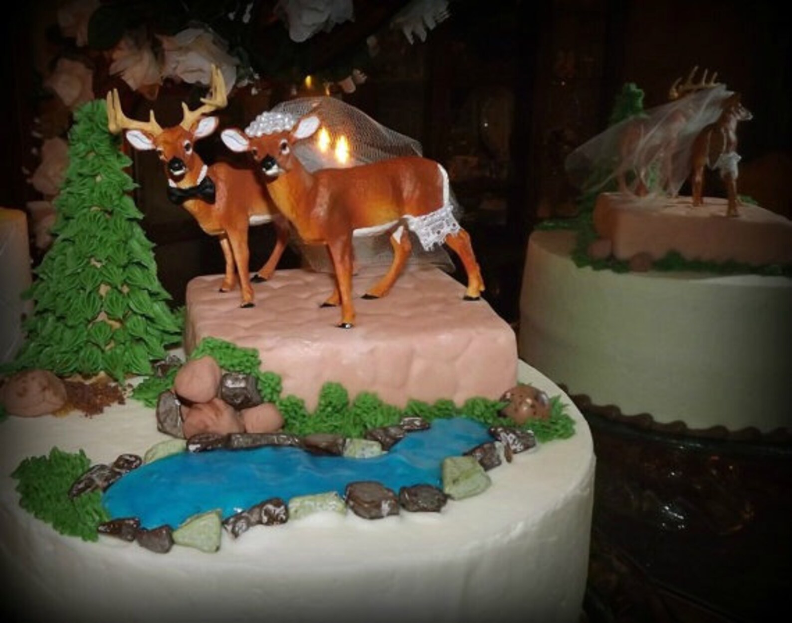 Buck and Doe-wedding-cake Topper-bride-groom-deer-hunter-camouflage-mr ...