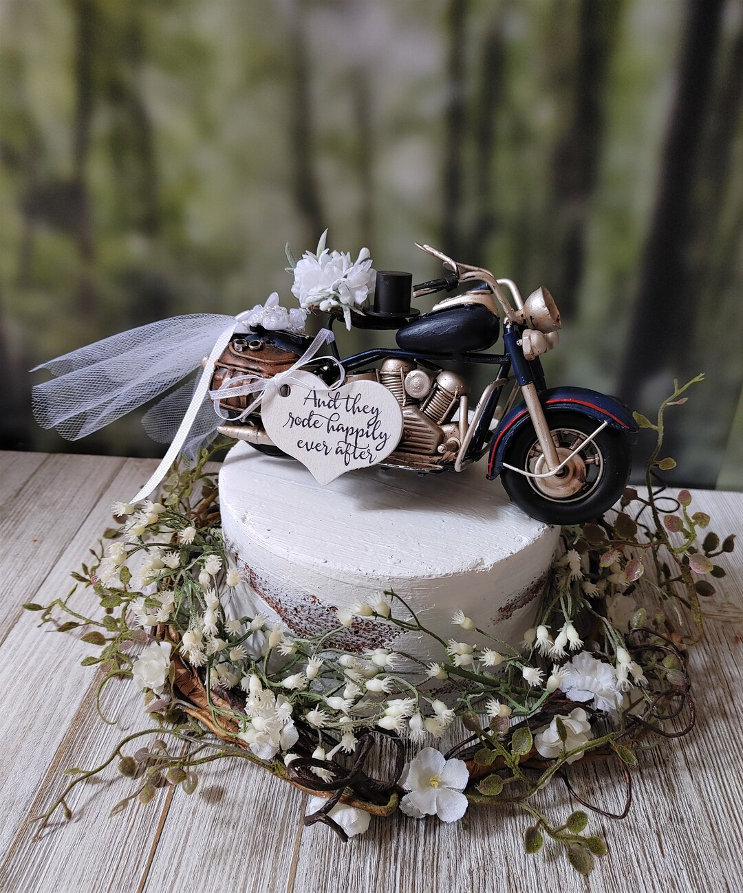 Motorcycle-ring Holder Cake Topper-ring Bearer-harley Rider-bride-groom ...