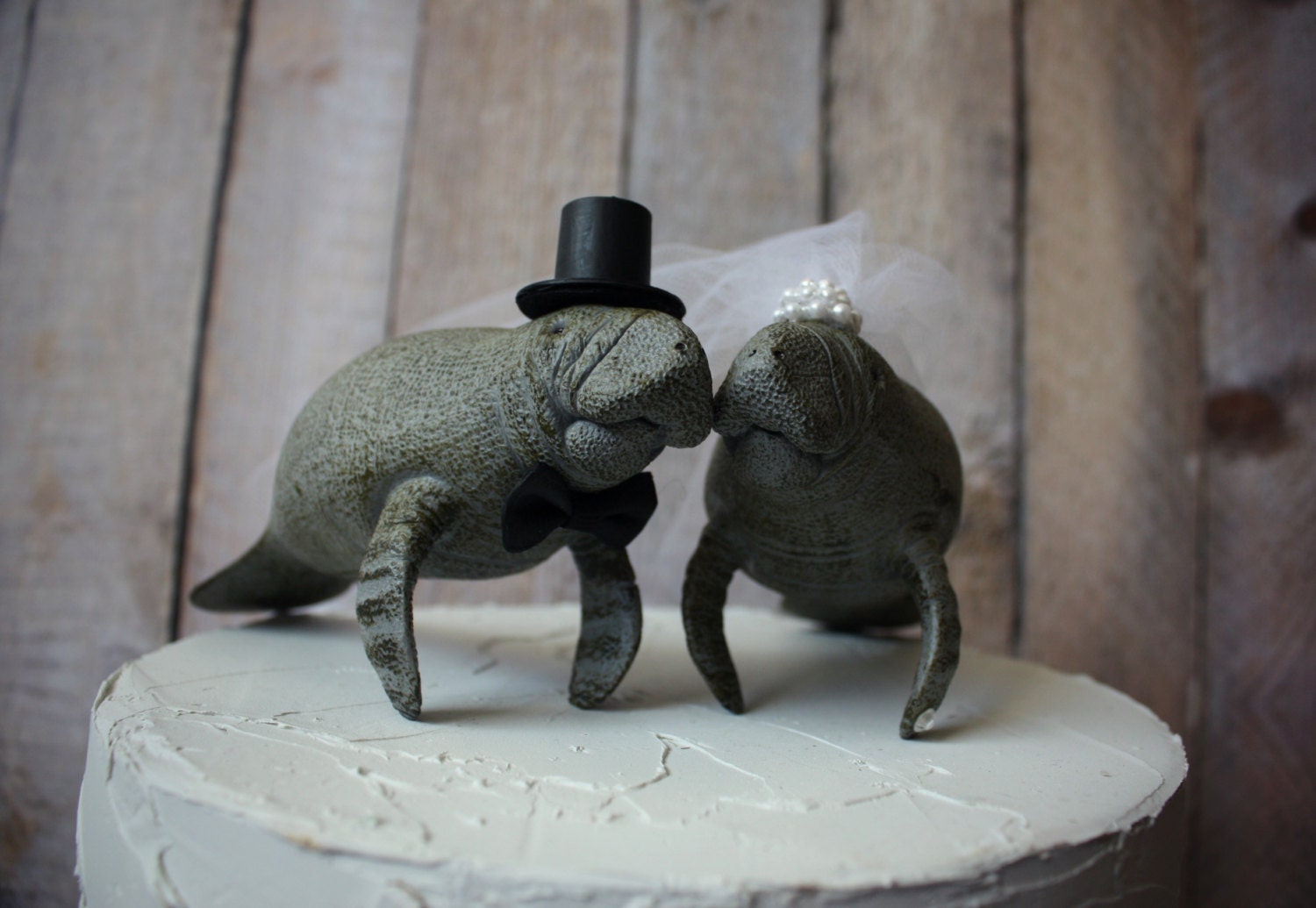 Manatee Couple Wedding Cake Topper-beach Wedding-beach Wedding - Etsy
