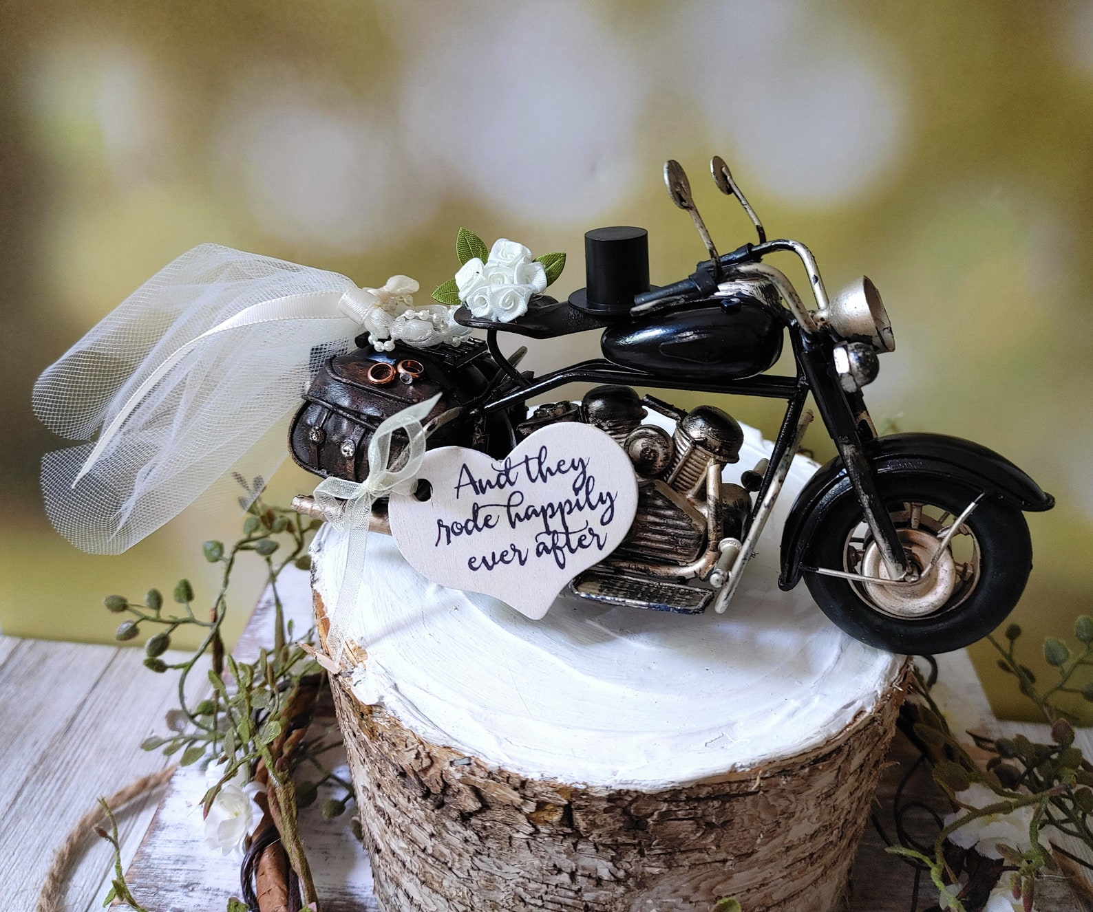 Motorcycle Wedding Cake Topper Harley Rider Motorcycle Theme - Etsy
