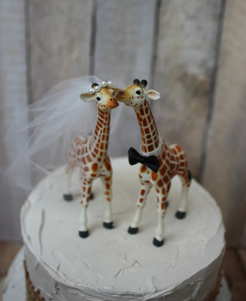 Giraffe Wedding Cake Topper-animal-wedding Cake - Etsy