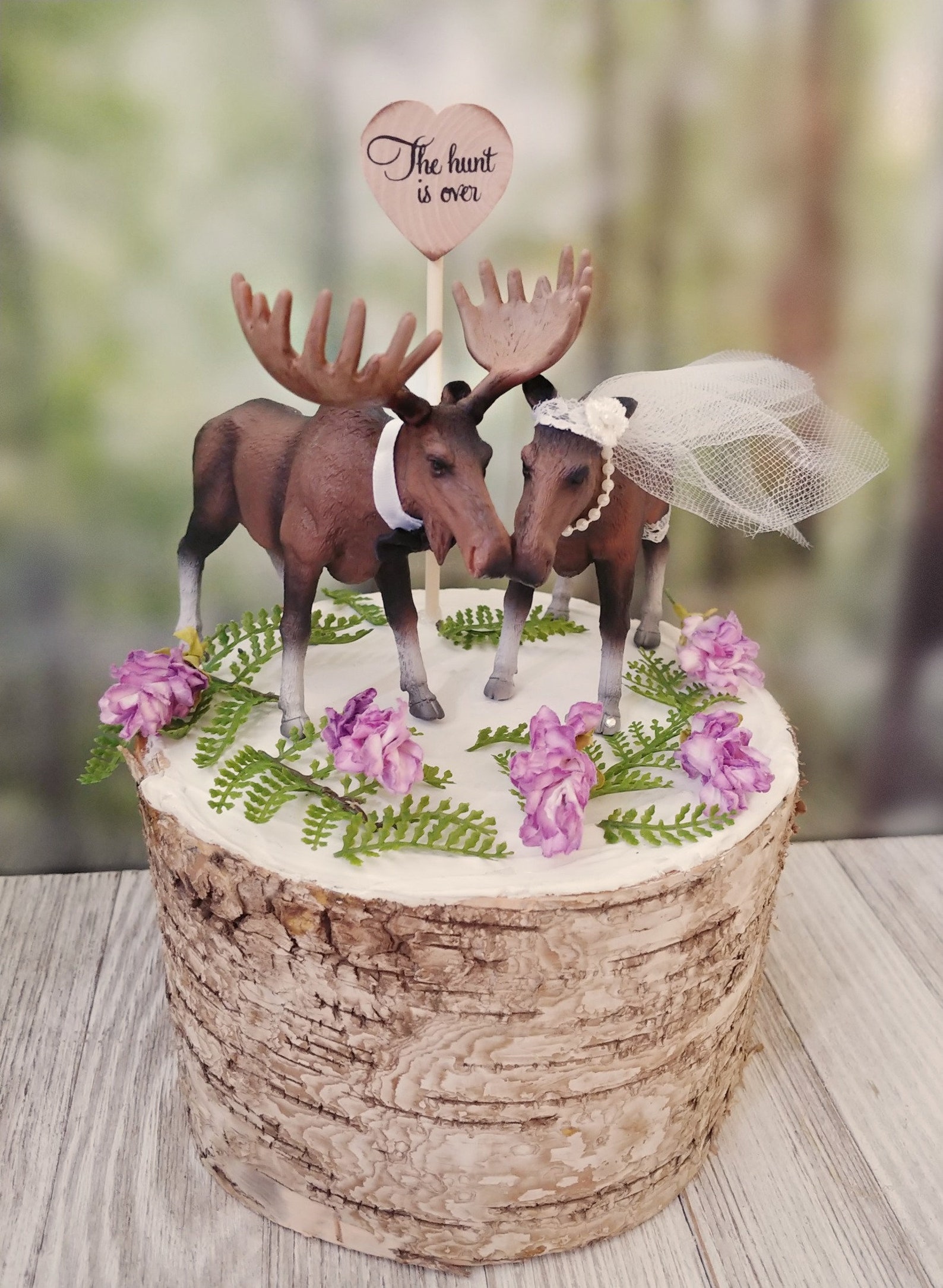 Moose Wedding Cake Topper-alaskan Moose-moose Cake Topper-rustic Cake ...
