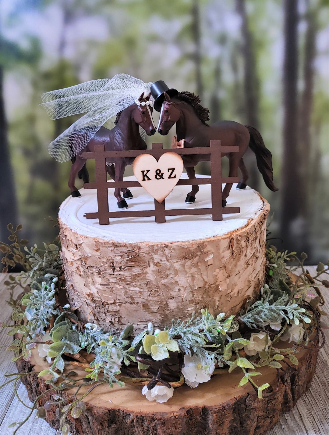 Horse Wedding Cake Topper-western Cake Topper-country Western Cake ...