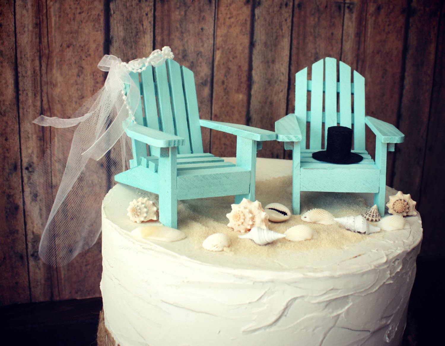 Beach Chair Wedding Cake Toppers