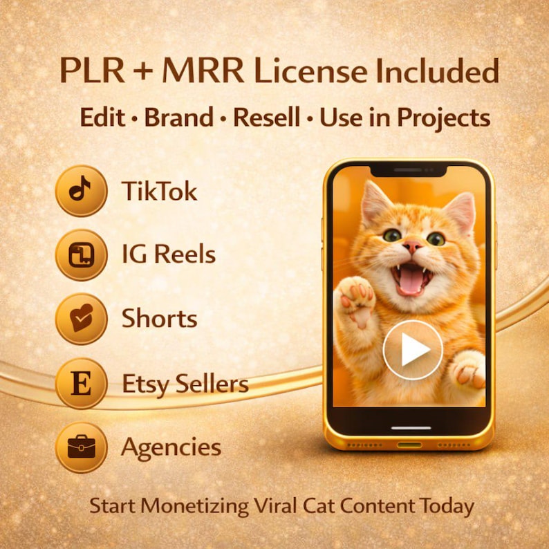 900 AI Cat Reels Bundle PLR MRR, Funny Viral Cat Videos, Instagram ...