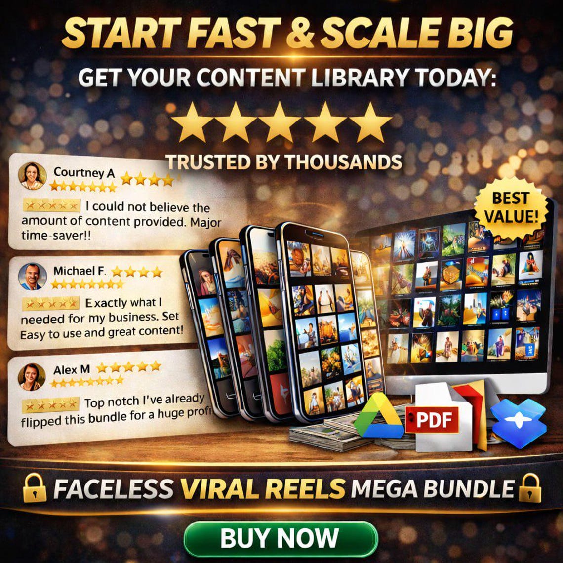 250,000+ Viral Reels Mega Bundle (PLR/MRR) | Faceless Reels Content ...