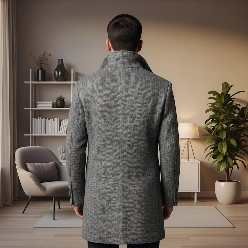 Men's Overcoat Sewing Pattern | Single Breasted Trench Coat (digital ...