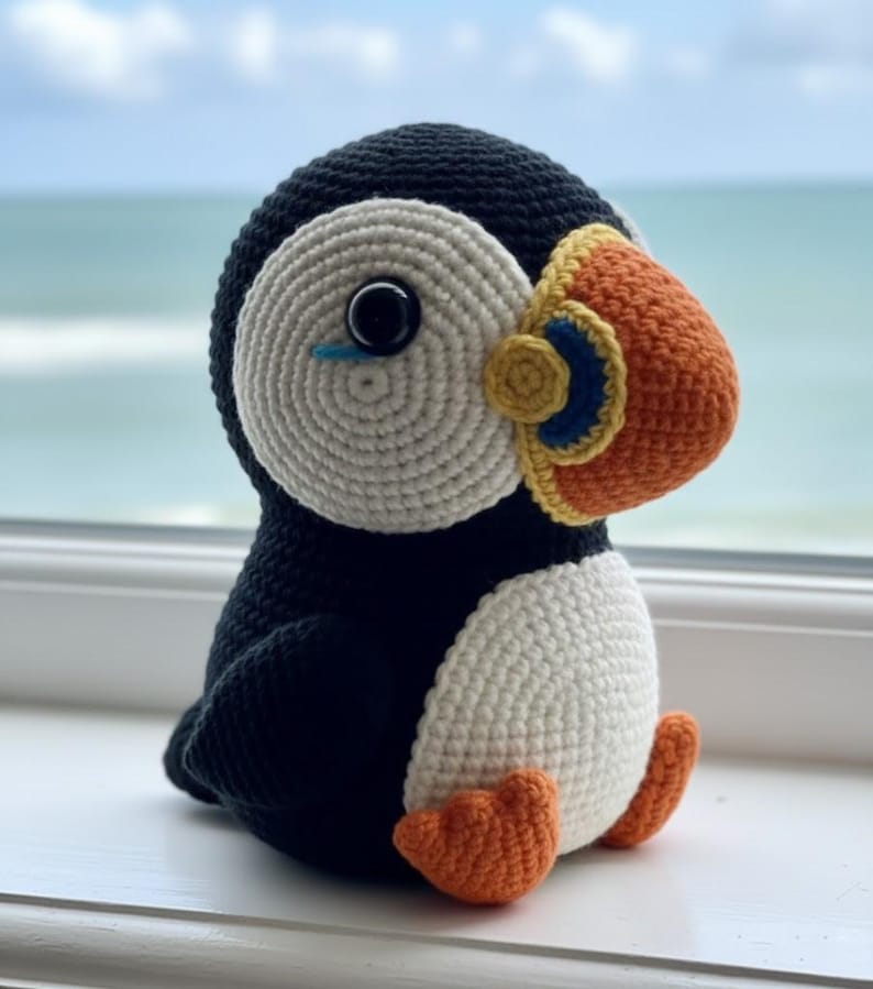 Puffin Crochet Pattern | Amigurumi Bird Toy (PDF Download) - Etsy