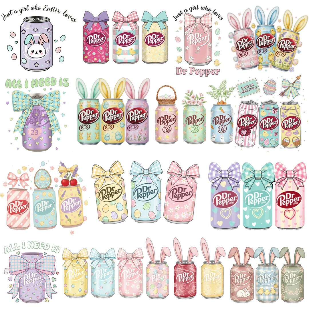 Bunny Easter Soda Png, Retro Soda Can Digital Download, Cute Easter Day ...