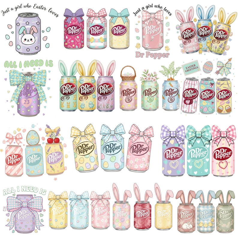 Bunny Easter Soda Png, Retro Soda Can Digital Download, Cute Easter Day ...