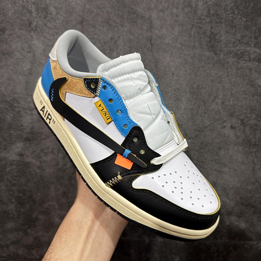 Leather Patchwork,off White,union,travis Scott,custom Sneakers, Custom ...